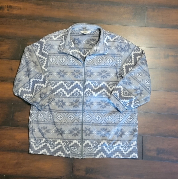 Haband | Jackets & Coats | Vintage Haband Patterned Fleece With Pocket ...